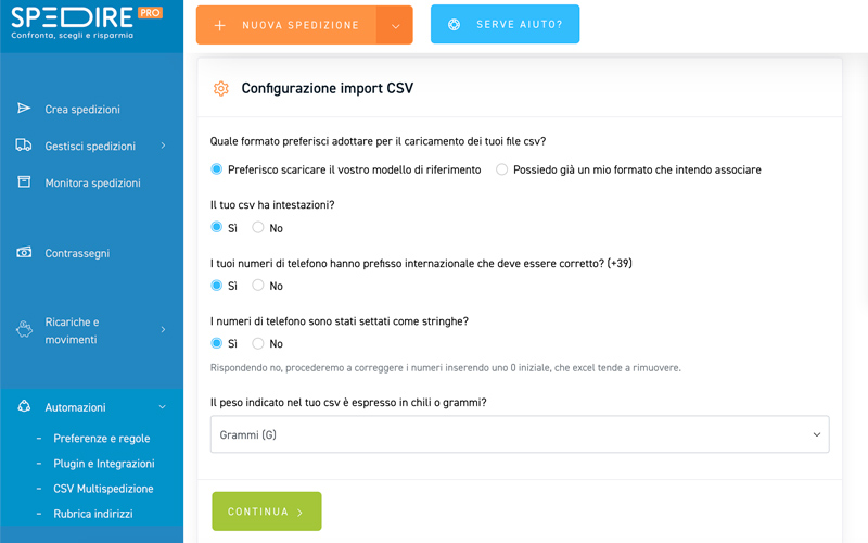 Importazione file CSV: come velocizzare le tue spedizioni su SpedirePRO